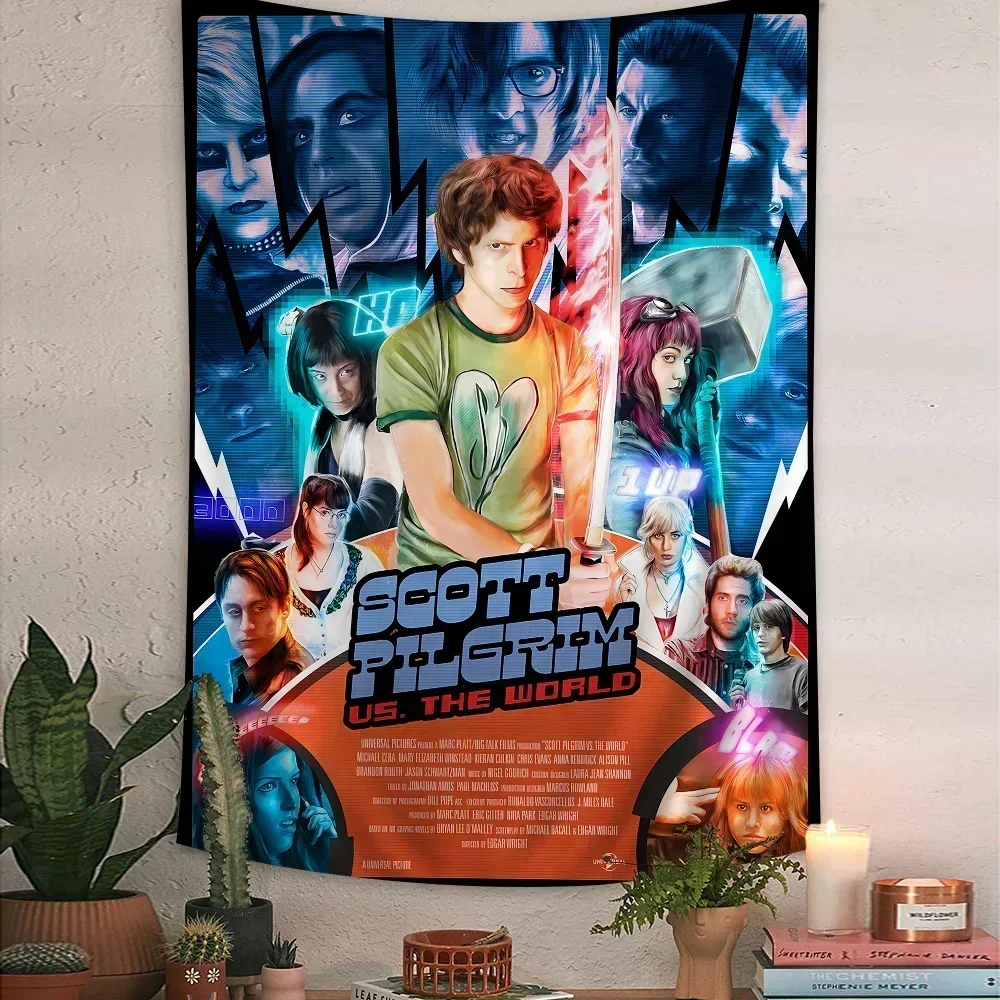 Vintage Movie Scott Pilgrim Vs. The World Anime Tapestry Wall Hanging ...