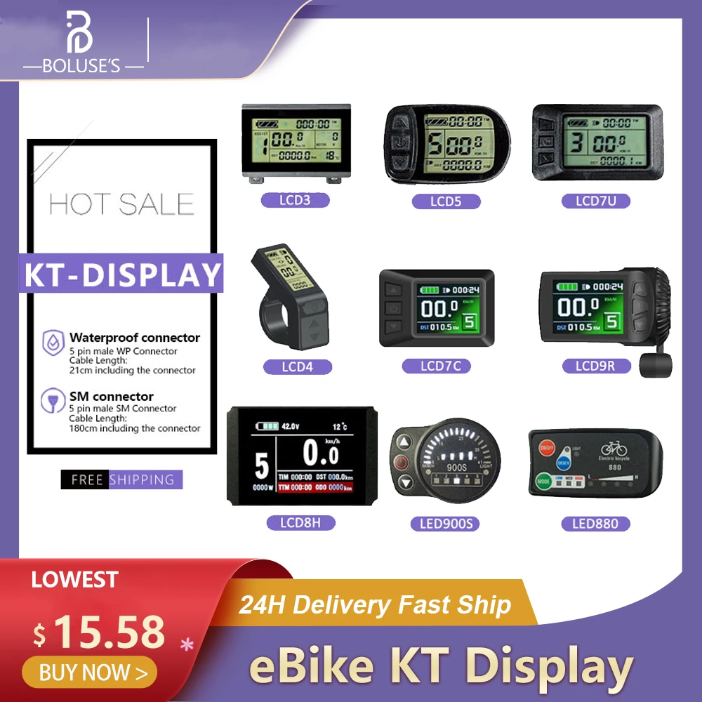 Ebike Kt Display Kt Lcd3 Lcd4 Lcd5 Lcd7u Lcd8h Lcd8s Led900s Led880 ...