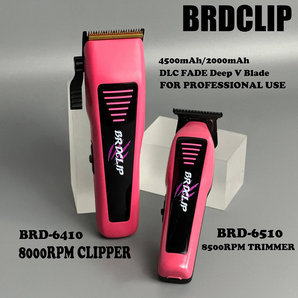 BRDCLIP 8500RPM 4500mAh Professional Men's Hair Clipper 6410 DLC FADE ...