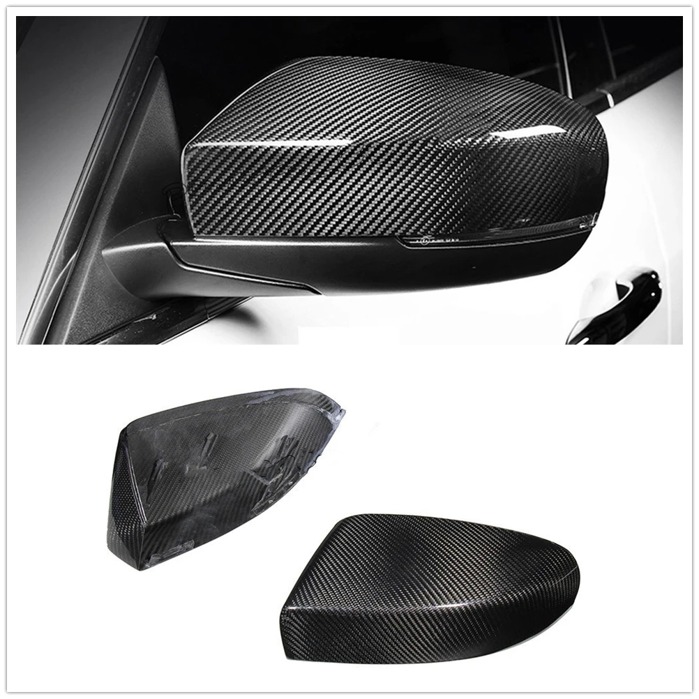 Carbon-Fiber-Mirror-Cover-Car-Exterior-Rear-View-Caps-Reverse-Shell ...
