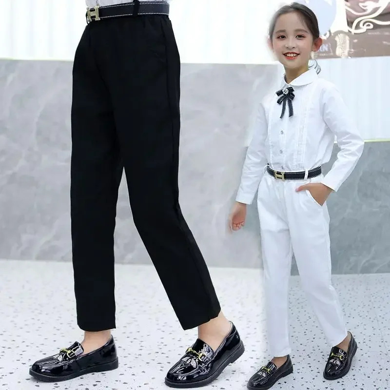 Spring-Autumn-Children-s-White-School-Uniform-Pants-Student-Suit-Pants ...