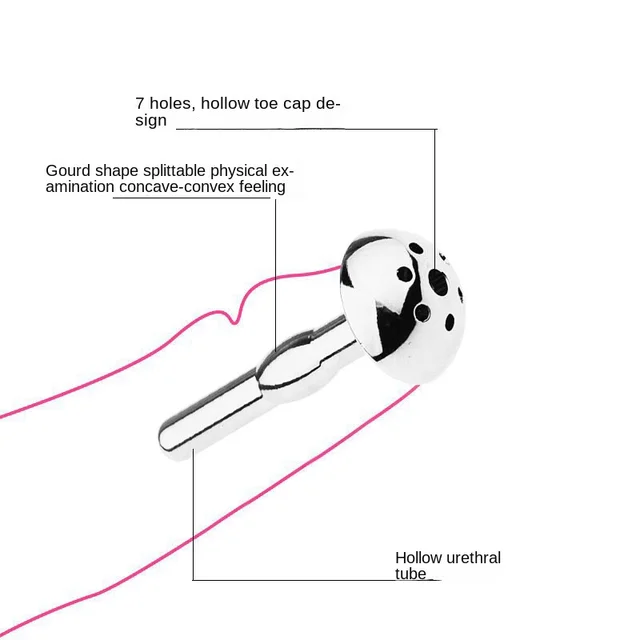 Stainless Steel Male Hollow Urethral Tube Shower Penis Plug Horse Eye ...