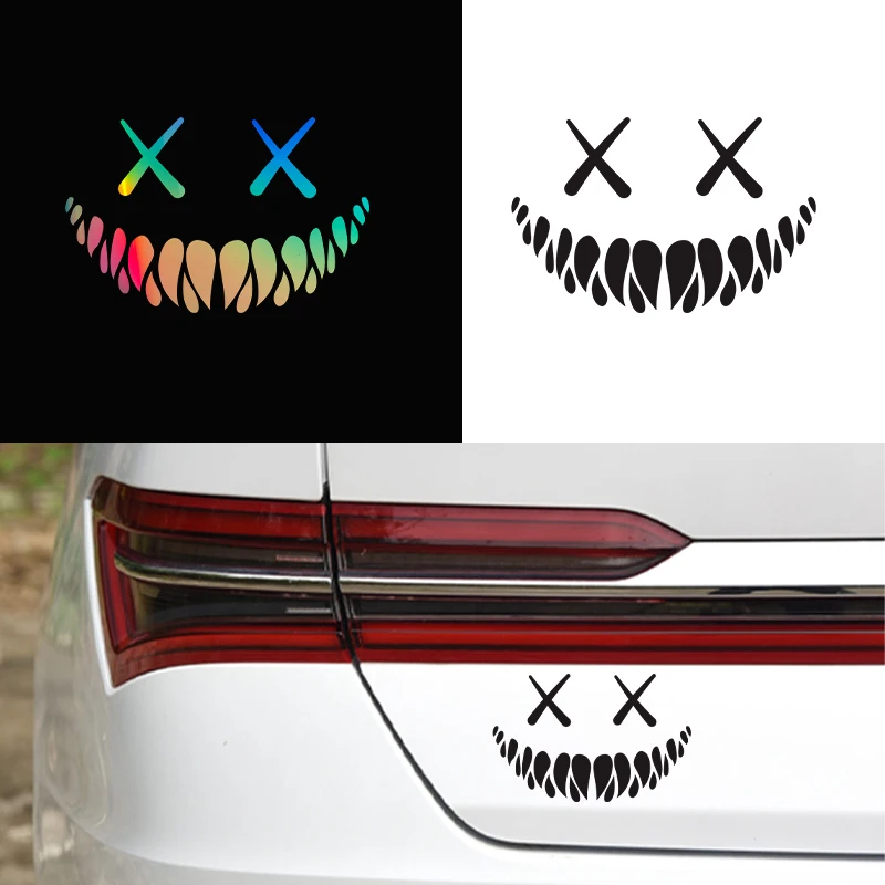 G017 20X13CM Demon Smiling Face Car Stickers Car Sticker Funny Auto ...