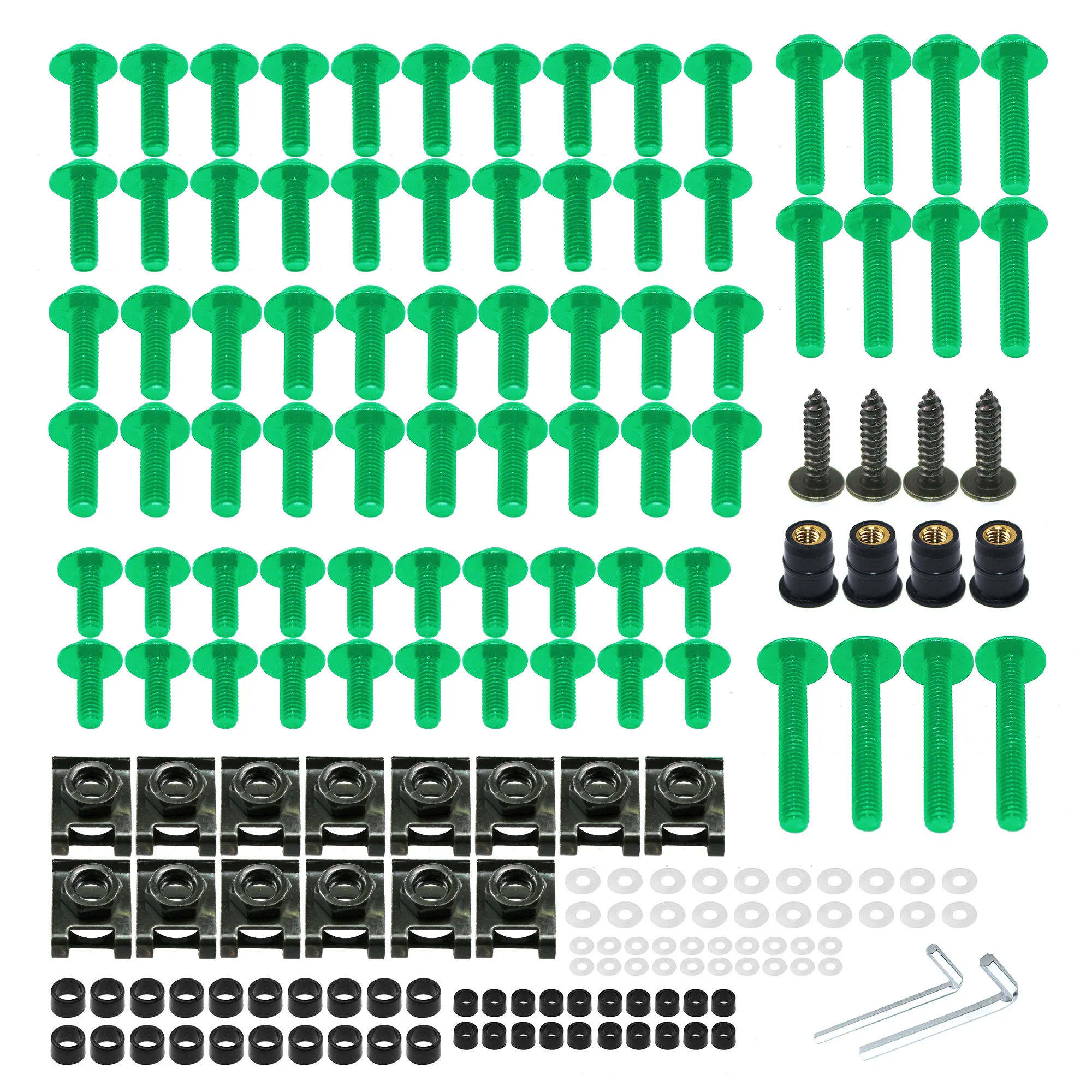 177pcs Fairing Bolts Motorcycle Screws Body Screws Nuts For Kawasaki ...