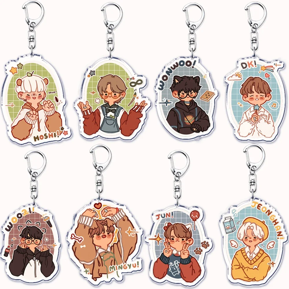 Cute-Korean-Fashion-Kpop-Boys-Band-Acrylic-Keychains-Keyring-for ...