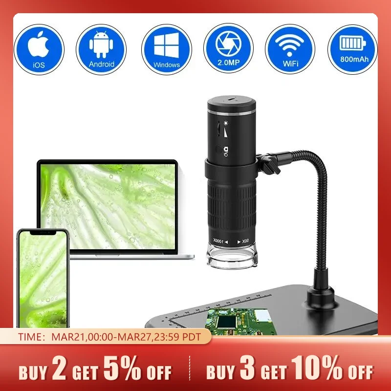 Wireless-Digital-Microscope-50X-1000X-Magnification-Portable-Handheld ...