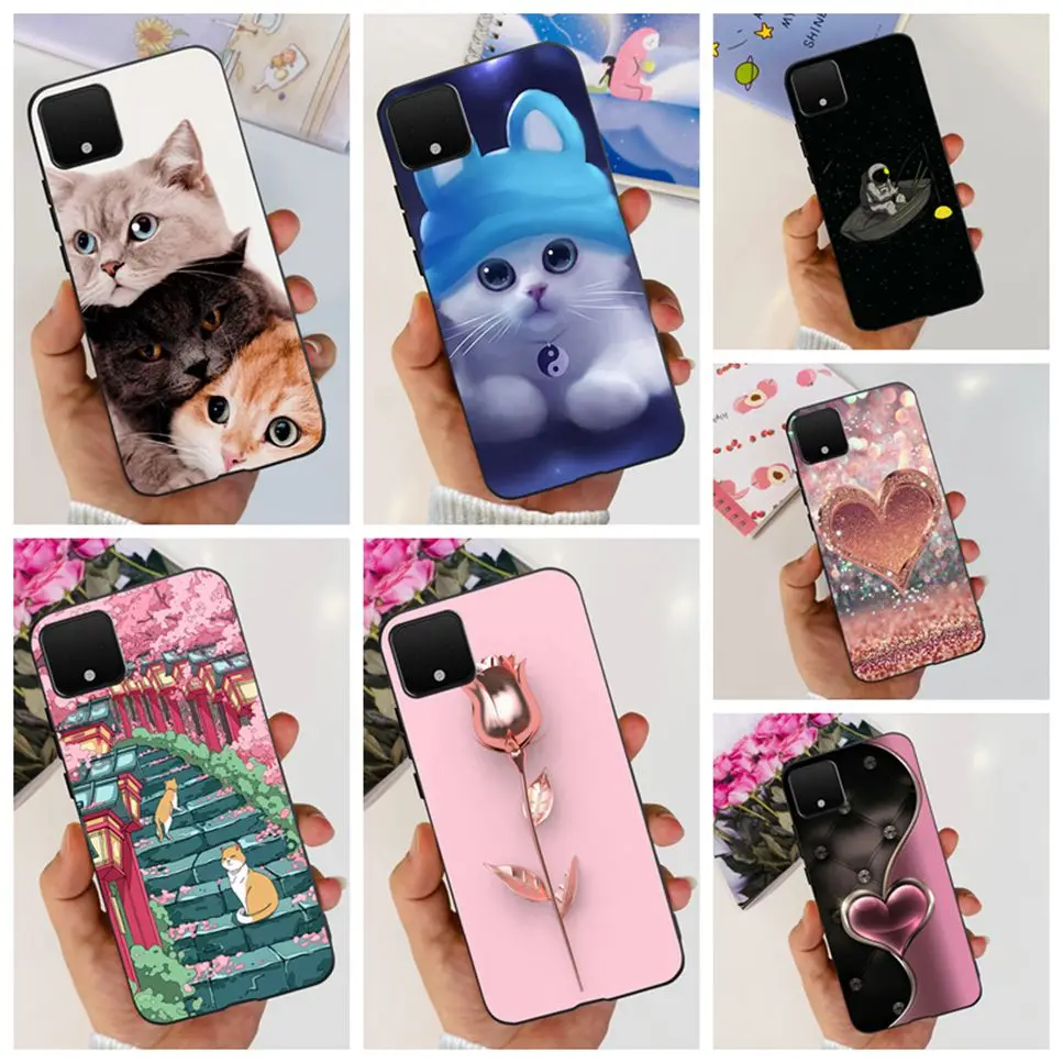 For Google Pixel 4 XL Case Cute Cartoon Cat TPU Soft Silicone Back ...