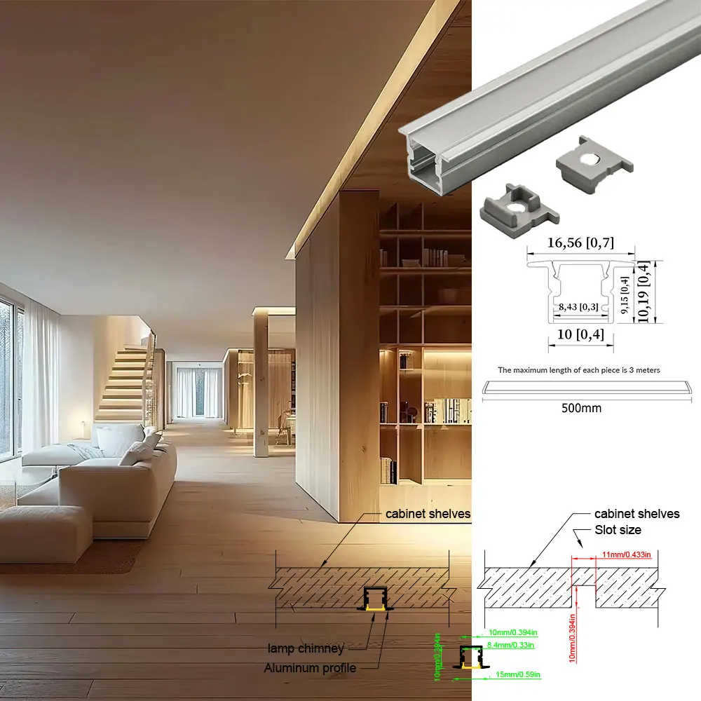 10-10mm-0-5m-Linear-Aluminum-LED-Profile-Strip-Light-Illuminate-your ...