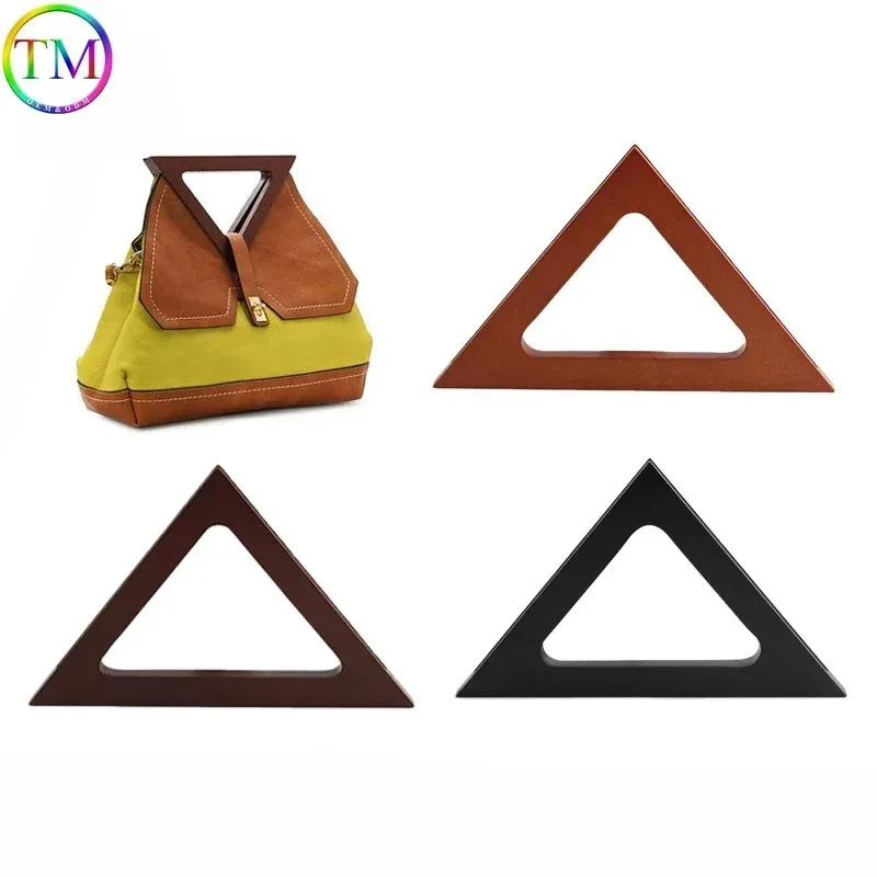 24-5cm-Solid-Wood-Triangle-Handle-Purse-Frames-Wooden-Screw-Handles-for ...