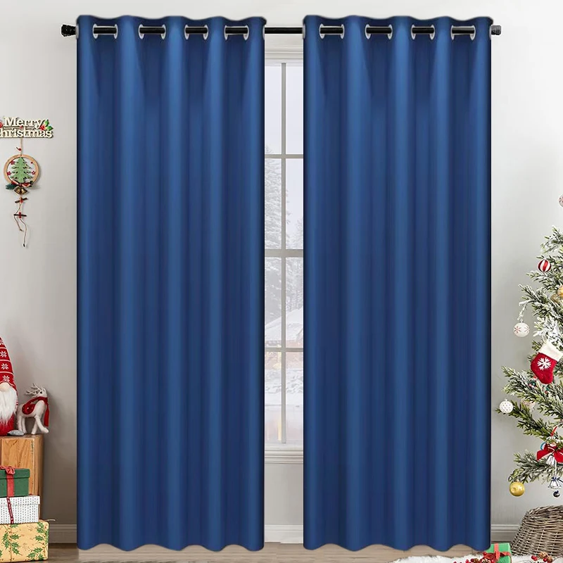 Heavy-Duty-Lightproof-Curtain-for-French-Window-Sunproof-Blackout ...