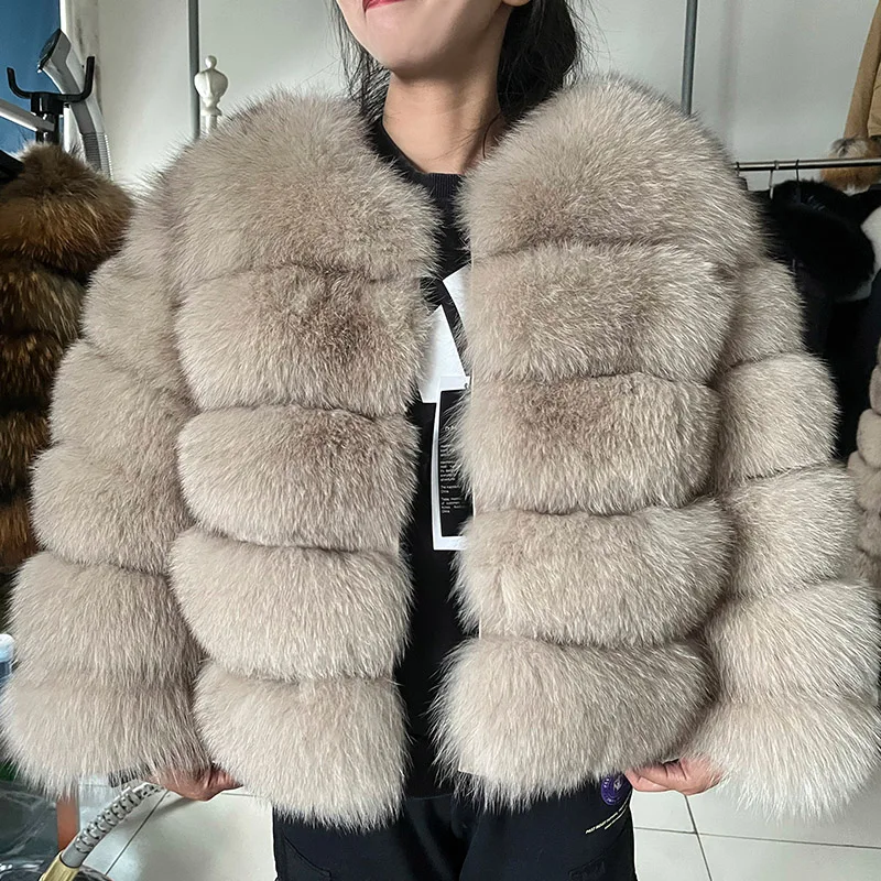 Maomaokong 2022 Hit Natural Fox Raccoon Real Fur Coat Women Luxury Winter Parkas Vest Female ...