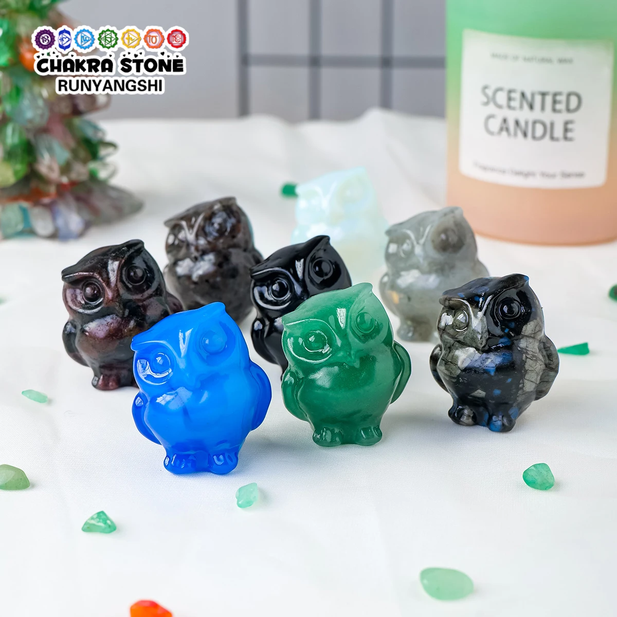 1PC-Natural-Crystal-Owl-Cute-Animal-Crystal-Statue-Hand-Carved-Polished ...