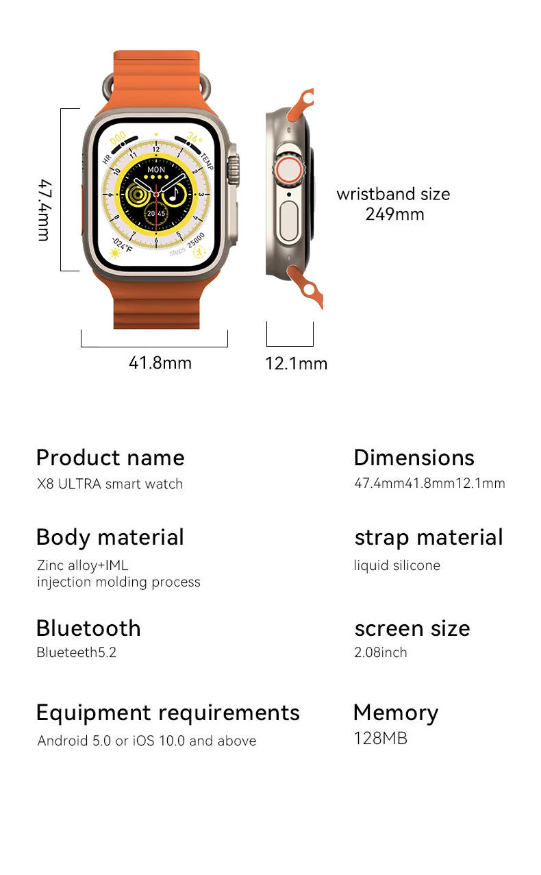 X8 Pro Ultra Series 8 SmartWatch - AppleMe
