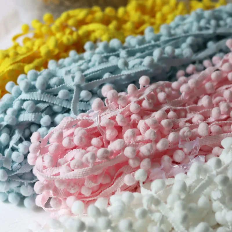 18Yards-Pom-Pom-Lace-Trim-Ball-Ribbon-MINI-Pearl-Pompom-Fringe-Ribbon ...