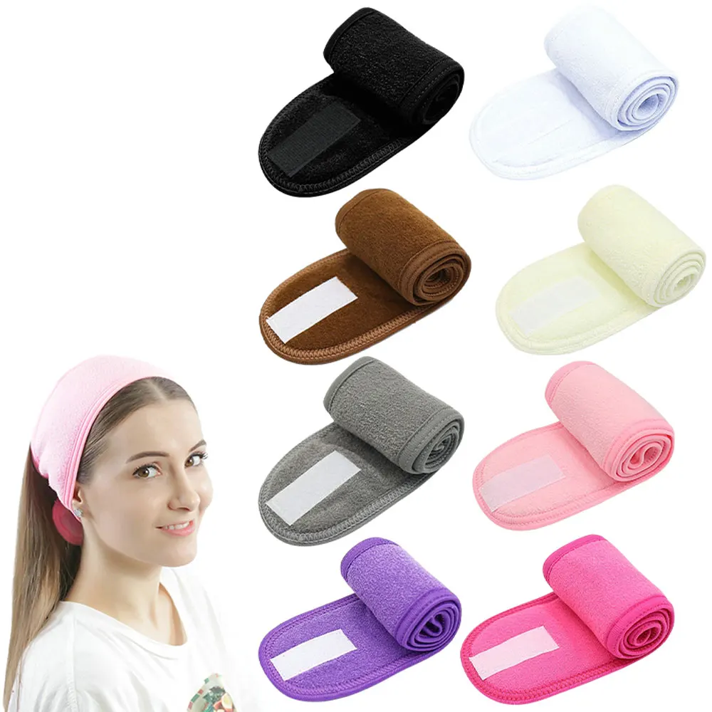Adjustable-Head-Band-Wide-Hairband-Yoga-Spa-Bath-Shower-Makeup-Wash ...