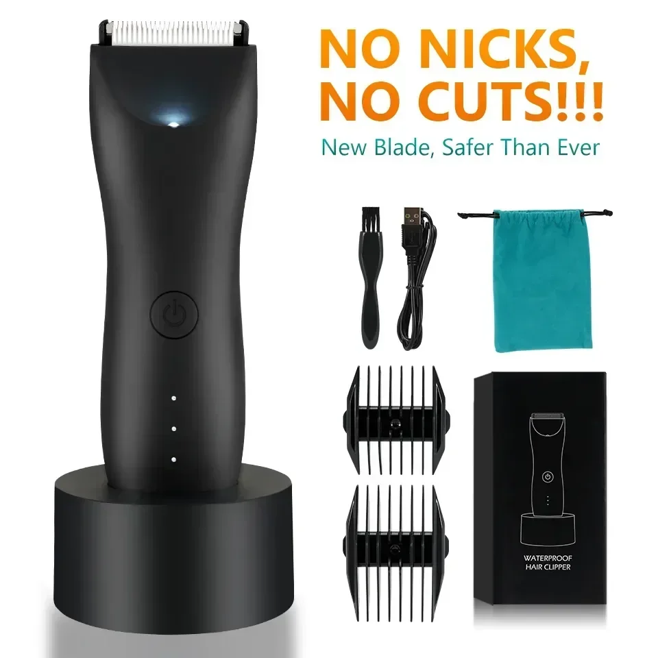 Men-s-Hair-Removal-Intimate-Areas-Pubic-Hair-Electirc-Razor-for-Men-Wet ...