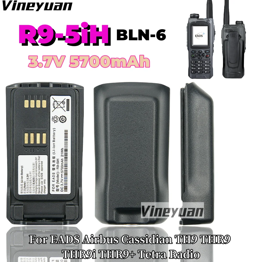 3.7V 5700mAh R9-5iH Li-ion Battery for EADS Airbus Cassidian THR9 THR9 ...