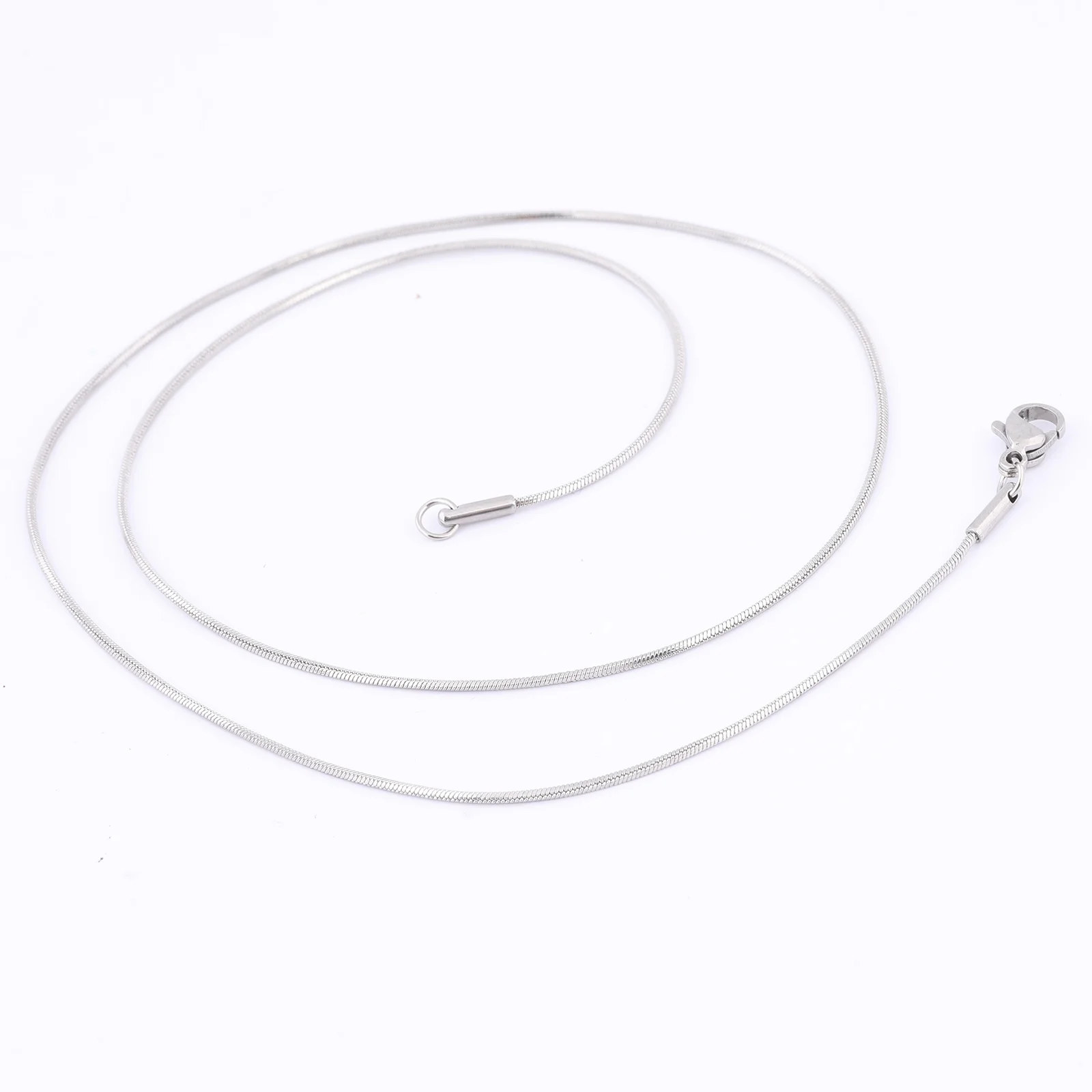 5pcs Stainless Steel 1.2mm Thick 45cm Long Snake Chains For Jewelry ...