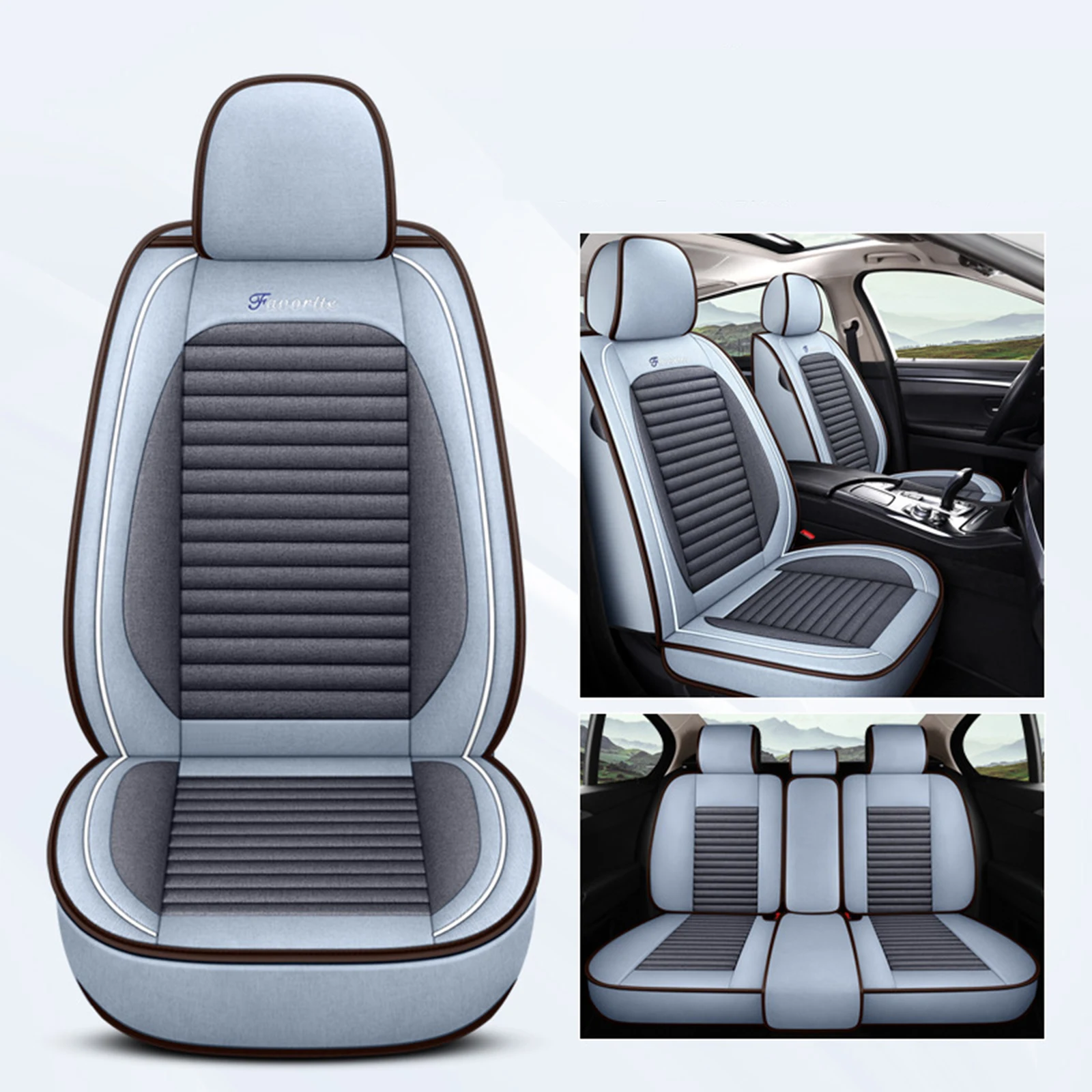 Funda-Universal-de-lino-para-asiento-de-coche-Protector-de-lino-para ...