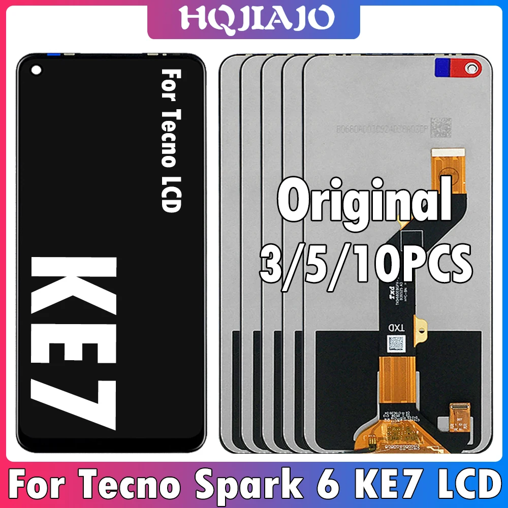 3-5-10PCS-Original-For-Tecno-Spark-6-LCD-KE7-Display-Touch-Screen ...