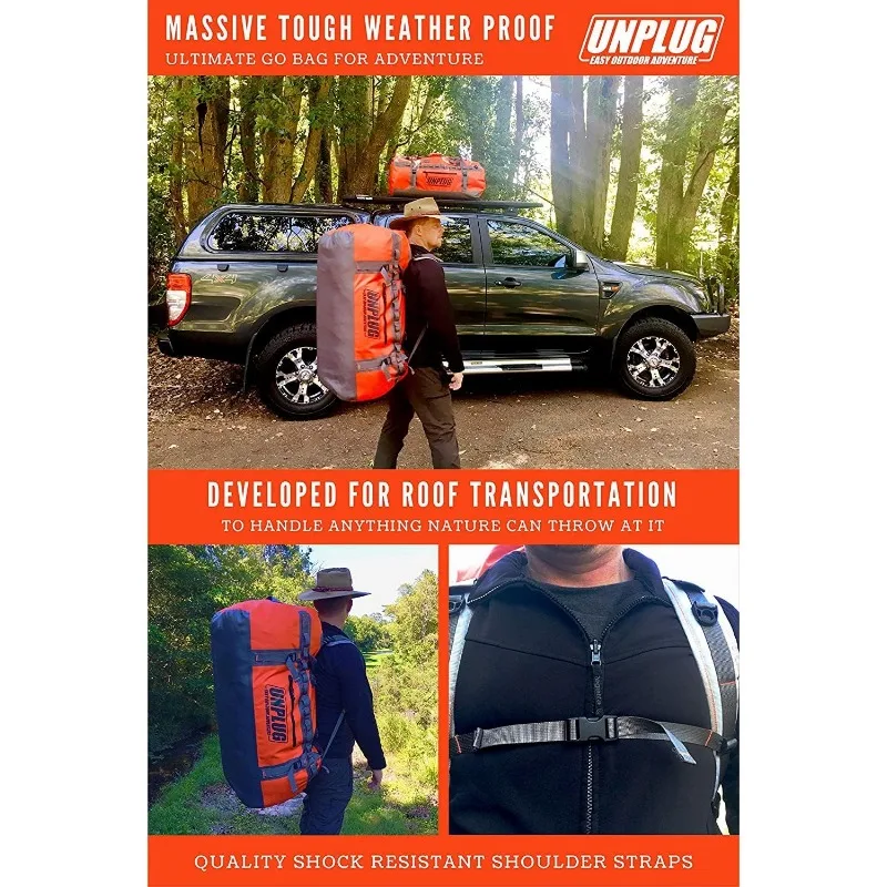 UNPLUG Ultimate Adventure Bag -1680D Heavy Duty Waterproof Travel Duffel Bag – Outdoor Gear ...