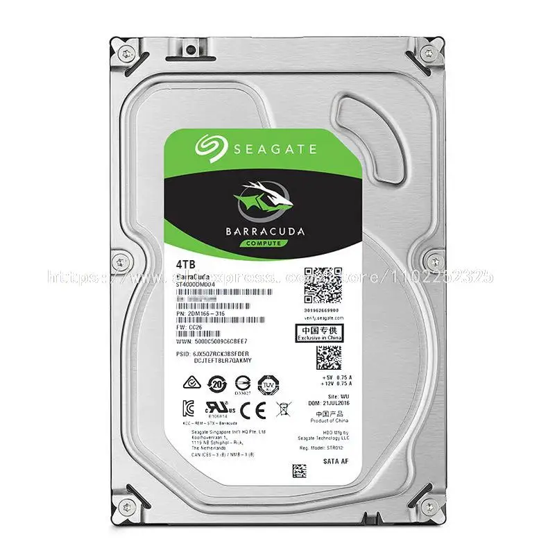 Disco duro SATA para ST4000DM004 Seagate Barracuda, 4TB, 5400RPM, 256M, 6 Gb/s, 3,5 ", nuevo