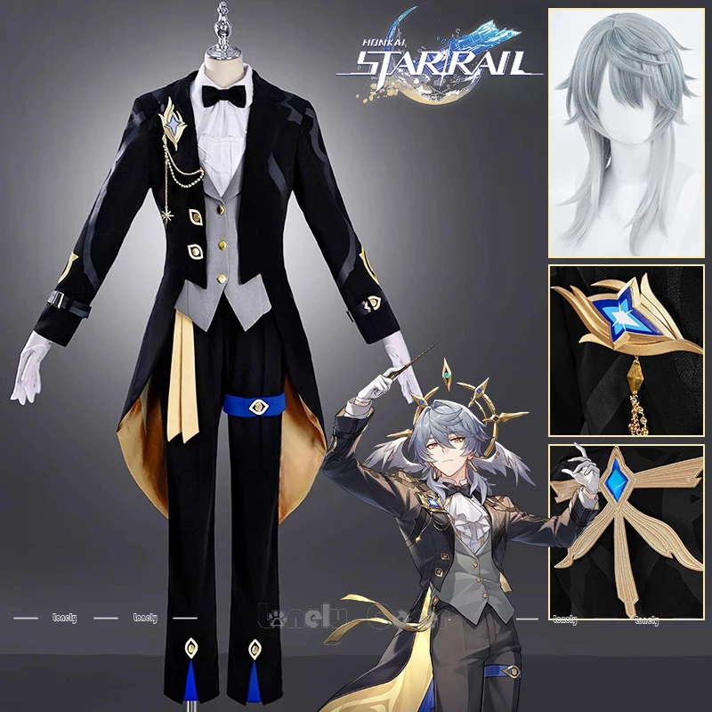 Honkai Star Rail Sunday Cosplay Costume Concert Black Suits Outfit Coat ...