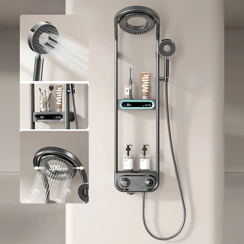 Intelligent-Shower-Set-Digital-Display-Thermostat-Home-Bathroom-Booster ...