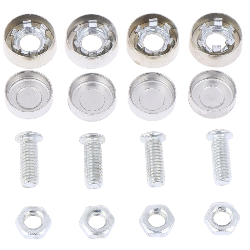 4Pcs-Set-Chrome-Anti-theft-Screws-Car-License-Alloy-Plate-Bolts-Frame ...