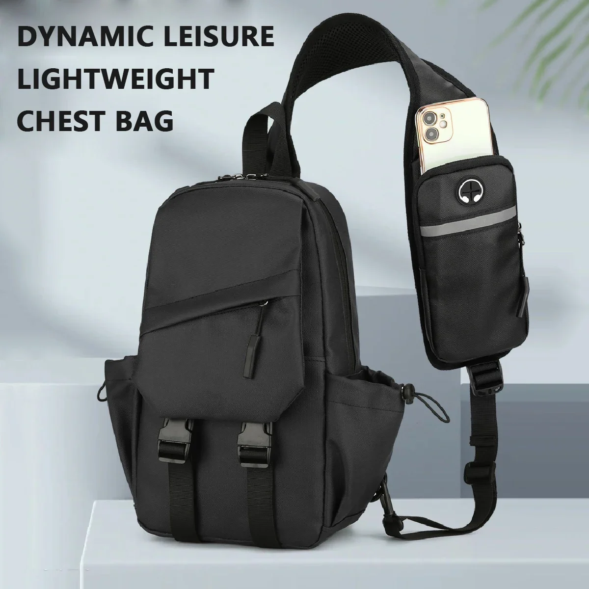 Men's essential chest bag, motorcycle, outdoor hiking, camping, fishing ...