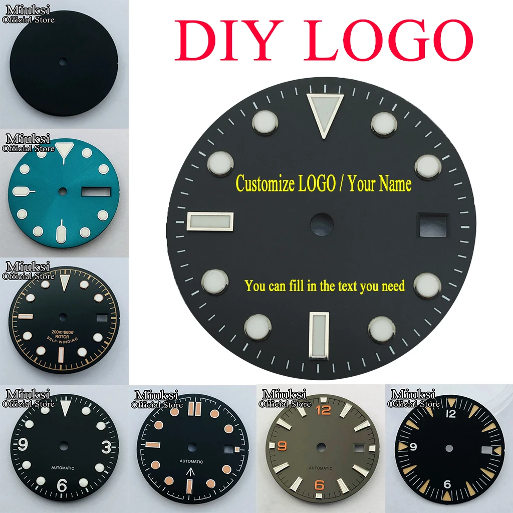 Custom Logo Laser Print Name/logo Watch Dial Diy Dial Fit Nh35 Nh36 ...