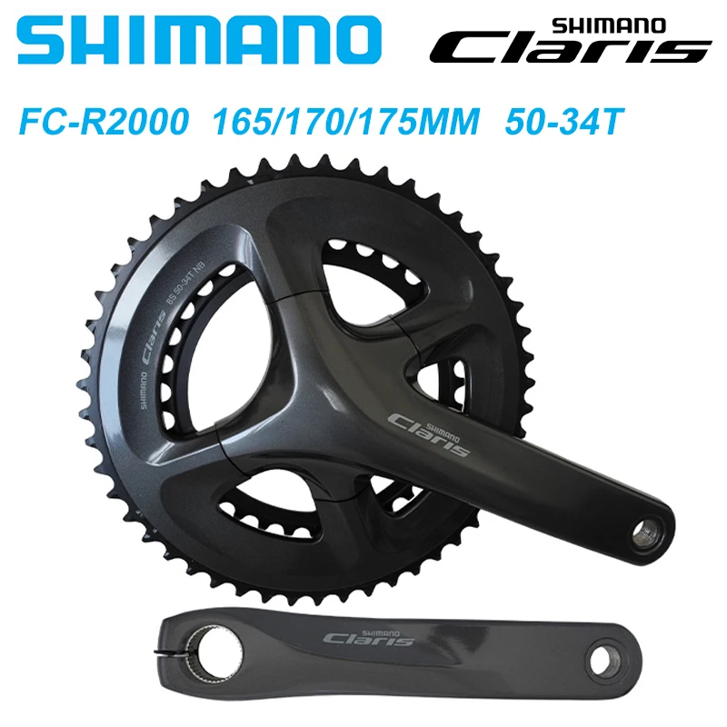 SHIMANO CLARIS R2000 Pedaleiro, FC R2000, 50 34T, 165mm, 170mm, 175mm ...