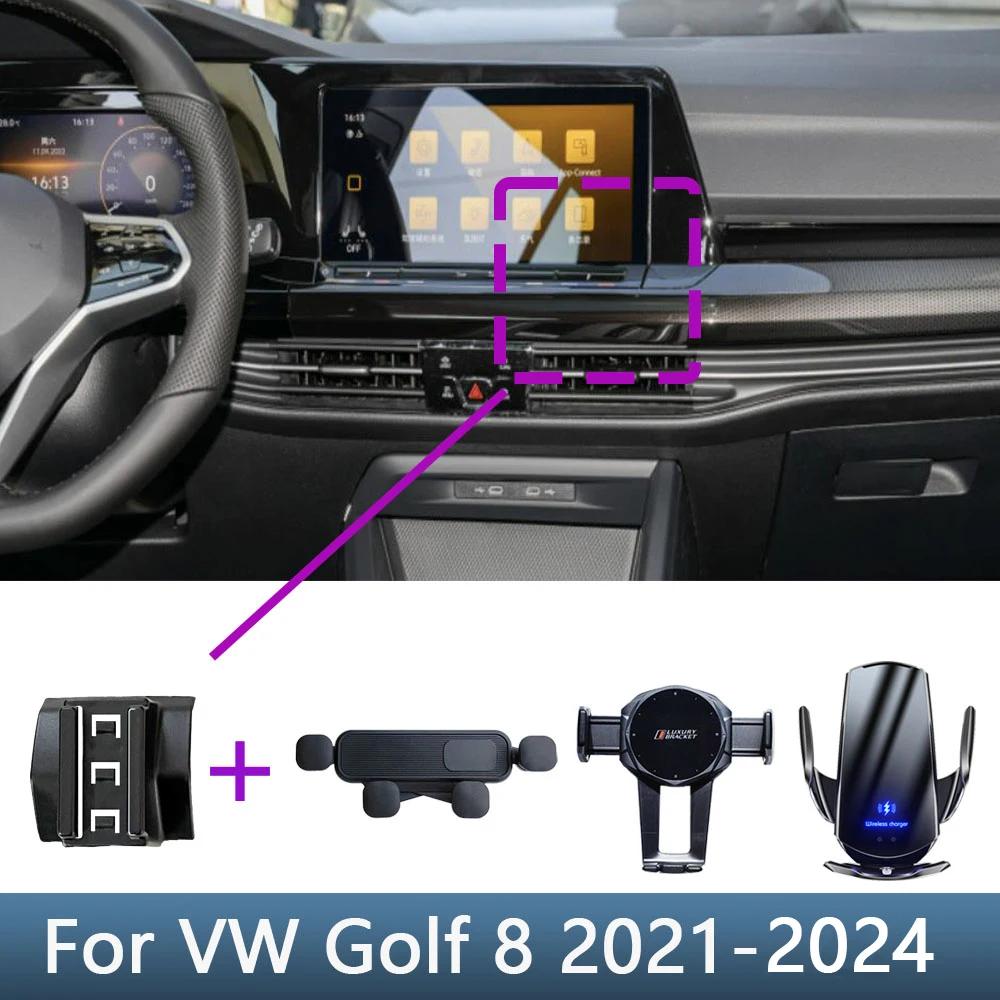 For-Volkswagen-VW-Golf-8-MK8-2021-2022-2024-Car-Phone-Holder-Special ...