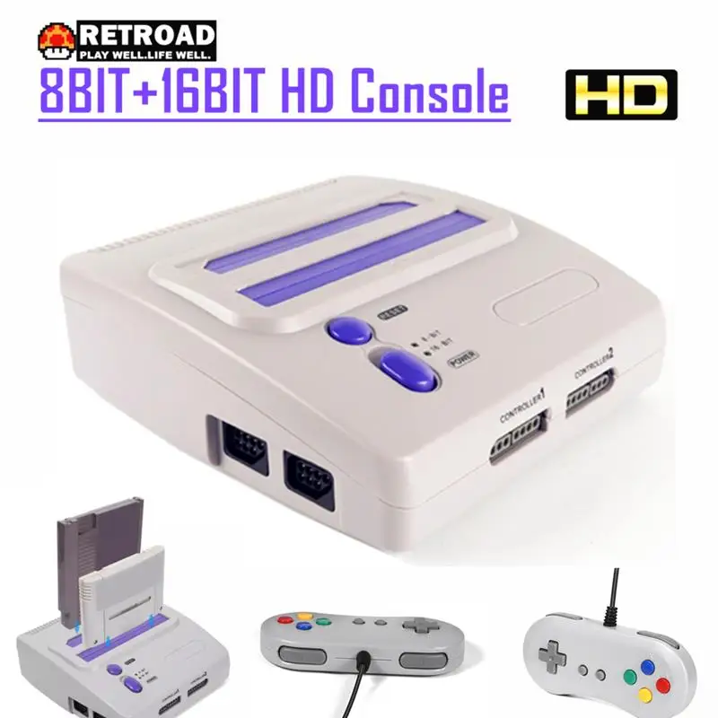 Dual-System-Game-Console-com-Fun-o-HD-Top-8Bit-e-16Bit-Entretenimento ...