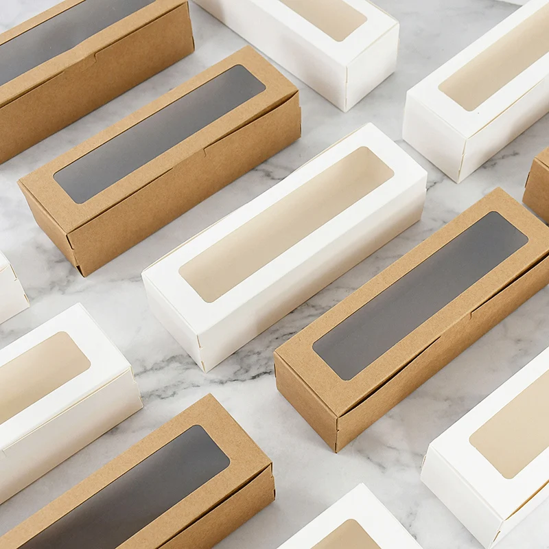 5pcs-Rectangle-Transparent-Window-Macaron-Packaging-Box-Candy-Dessert-Baking-Box-For-Wedding ...