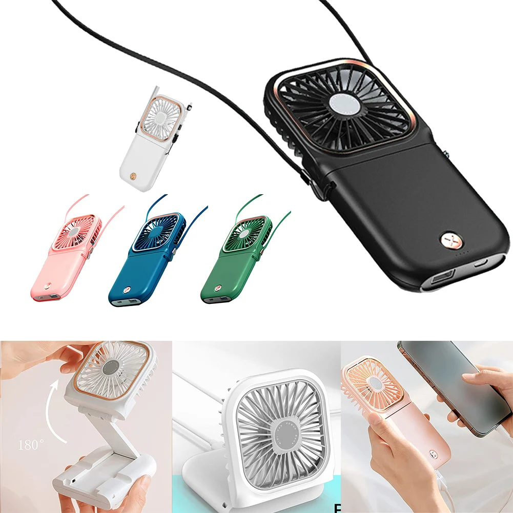 Hand-Held-Mini-Fan-Portable-Folding-Fan-USB-Rechargeable-With-Power ...