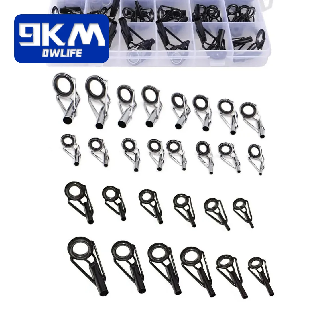 Fishing-Rod-Guides-Tips-Top-Casting-Ceramic-Ring-with-Box-Stainless ...