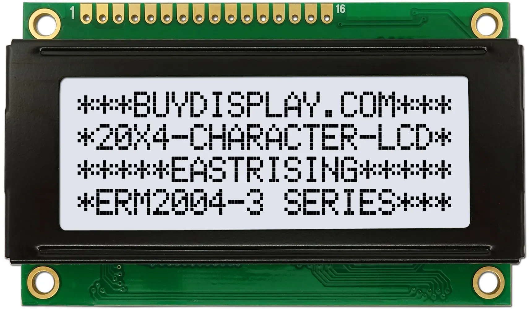 Small Size LCD 20x4 I2C Character Display Wide View Angle Black on ...