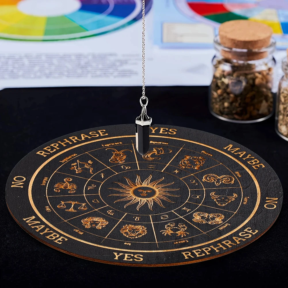 Sun Pendulum Board Wooden Dowsing Divination Plate Witchcraft Astrology ...