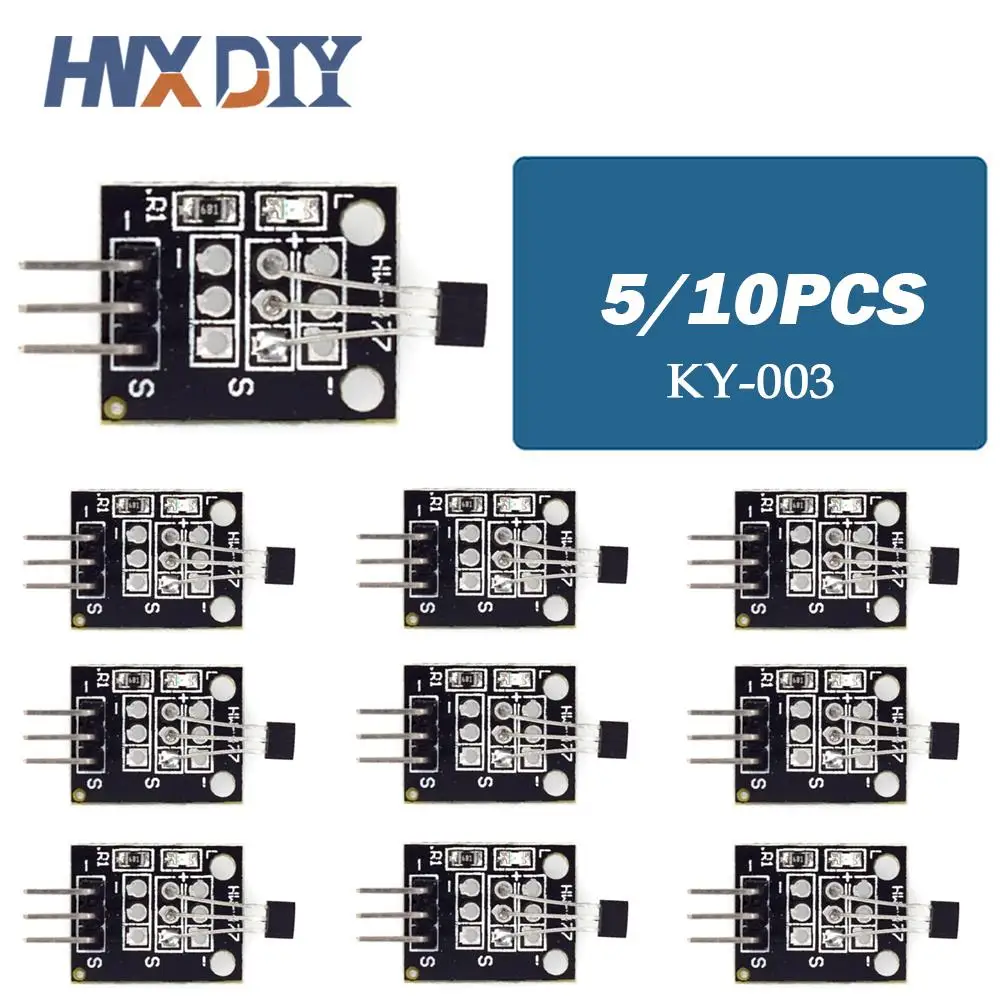 5-10pcs-DC-3-3V-To-5V-KY-003-Hall-Effect-Magnetic-Sensor-Module-Hall ...