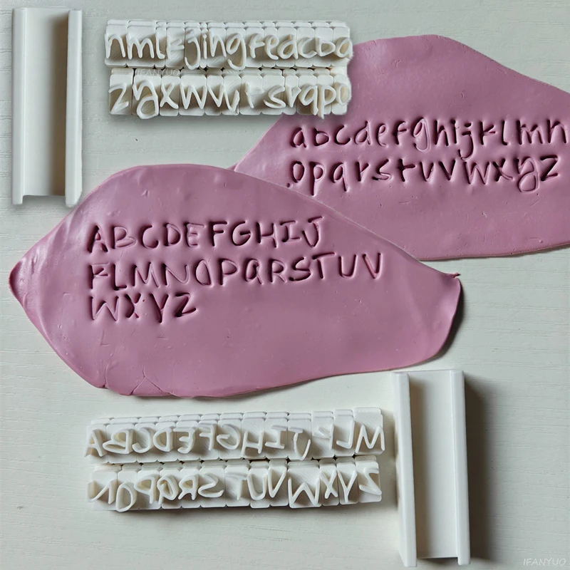 Alphabet A-Z Letter Cookie Stamp Uppercase/Lowercase Letter Baking Cake ...