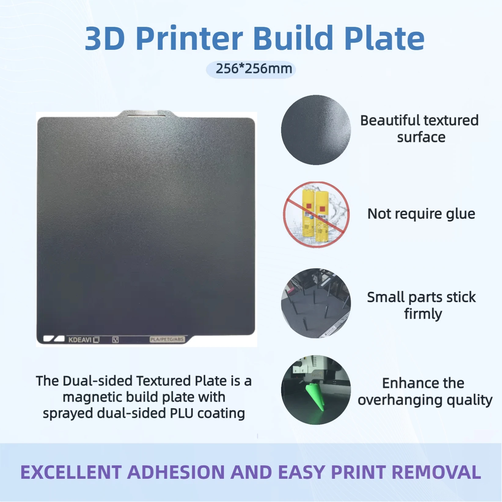 256mm-3D-Printer-COOL-Plate-For-Bambu-Lab-A1-P1P-P1S-X1C-Double-Sided ...