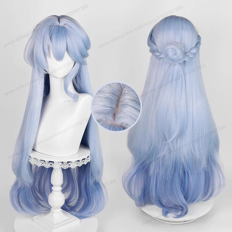 Robin Cosplay Wig 96cm Long Blue Gradient Women Hair HSR Heat Resistant ...