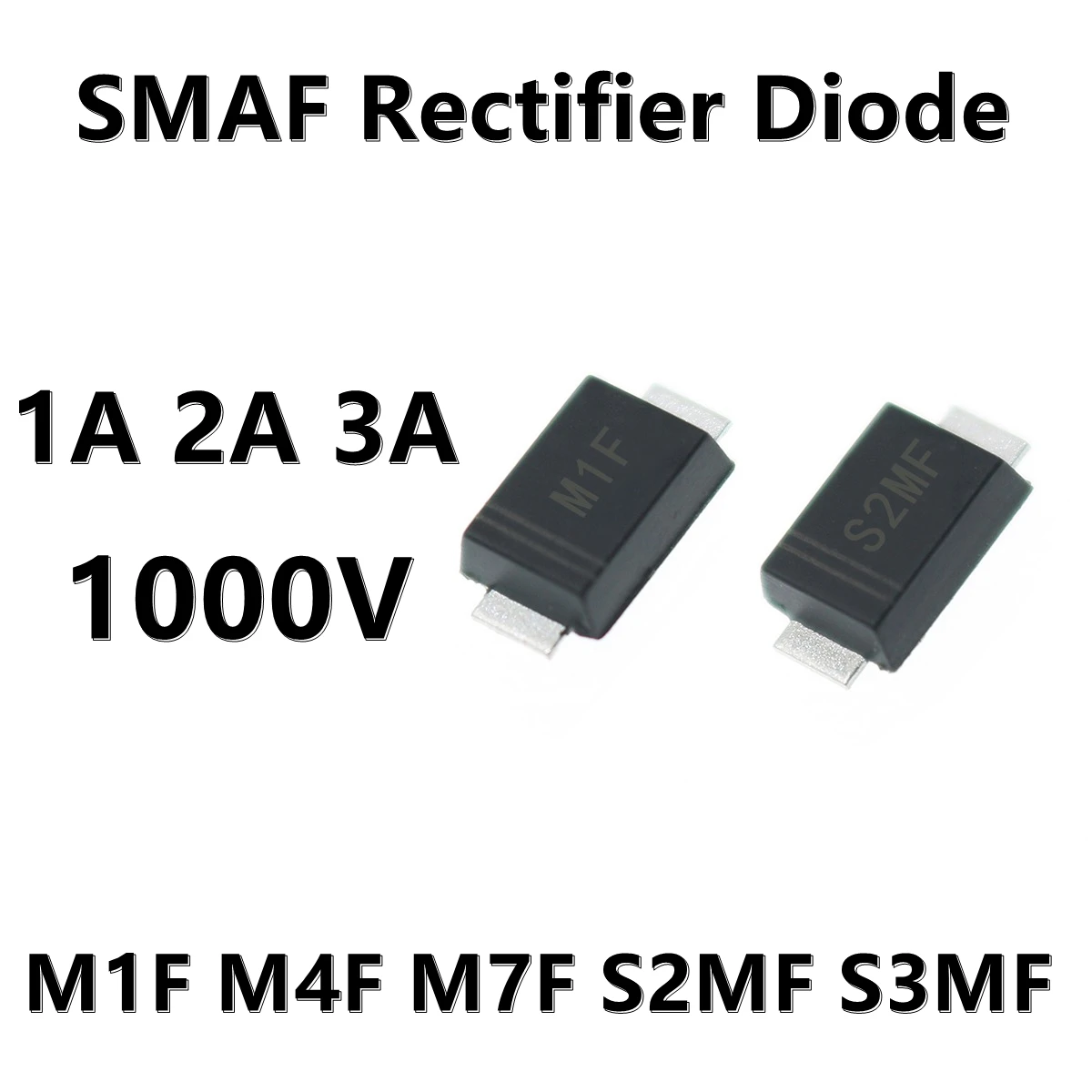 50pcs-M1F-M4F-M7F-S2MF-S3MF-SMD-Ultra-Thin-Rectifier-Diode-1A-2A-3A ...