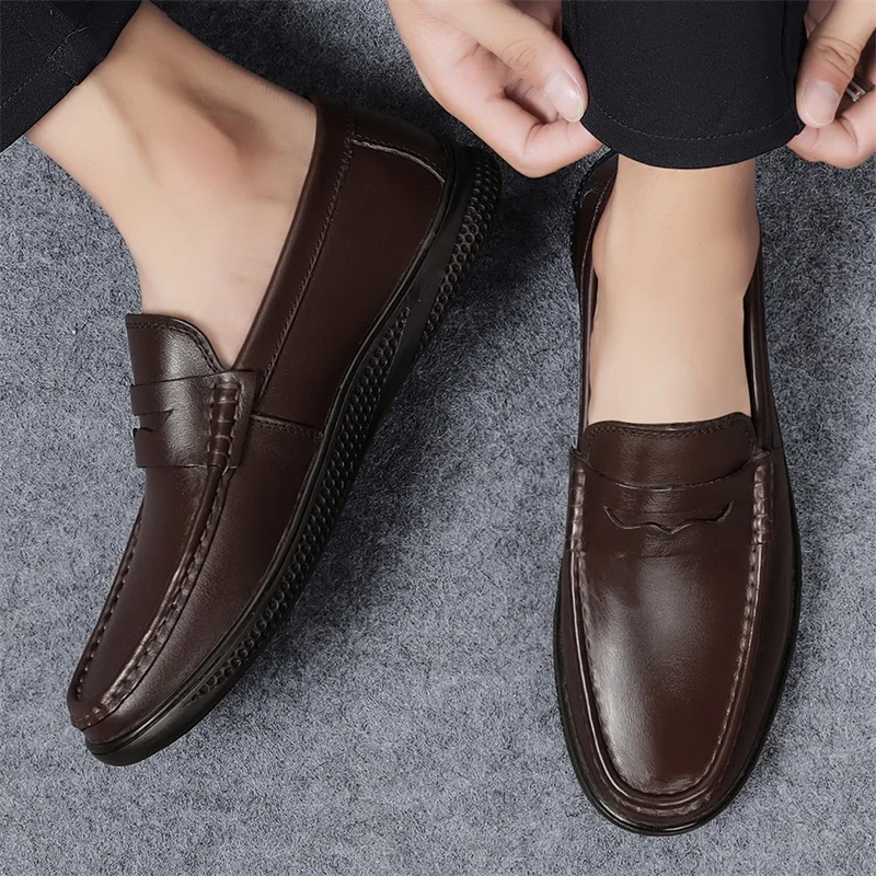 Mocasines-de-cuero-ligero-para-hombre-zapatos-informales-c-modos-suaves ...