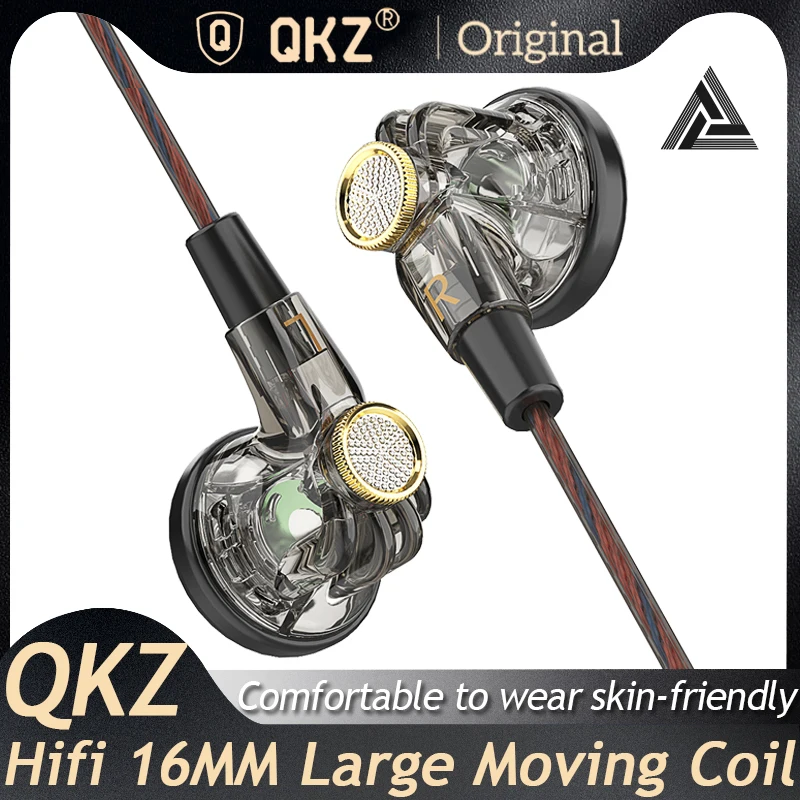 Original-QKZ-MDR-16MM-Large-Moving-Coil-Flat-Head-Headphones-HIFI-Bass ...