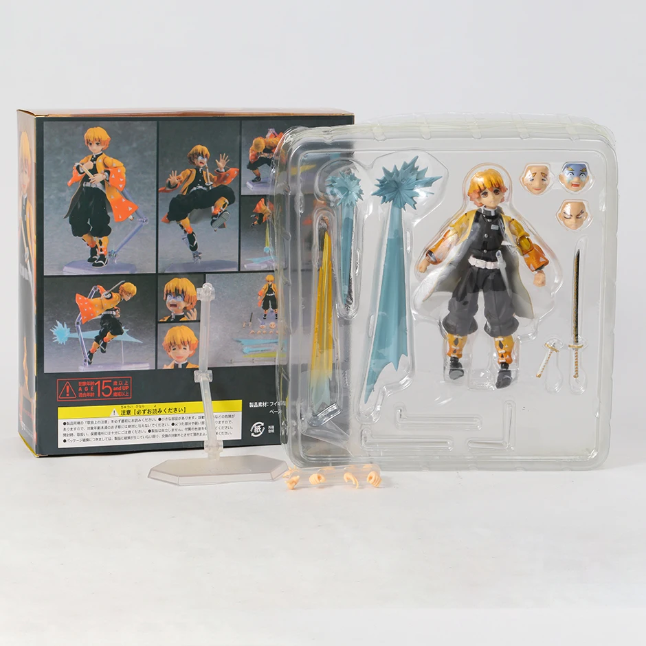 Figma-figuras de acción de PVC, Demon Slayer Zenitsu Agatsuma 522DX ...