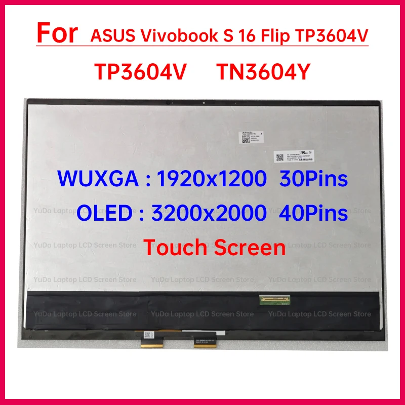 16" Laptop LCD Touch Screen For ASUS Vivobook S 16 Flip TP3604 TP3604V ...