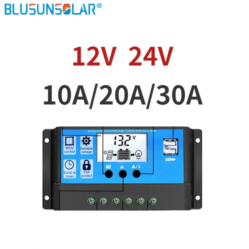 Leader Solar 10a/20a/30a 12v 24v Auto Solar Charge Controller Pwm With ...