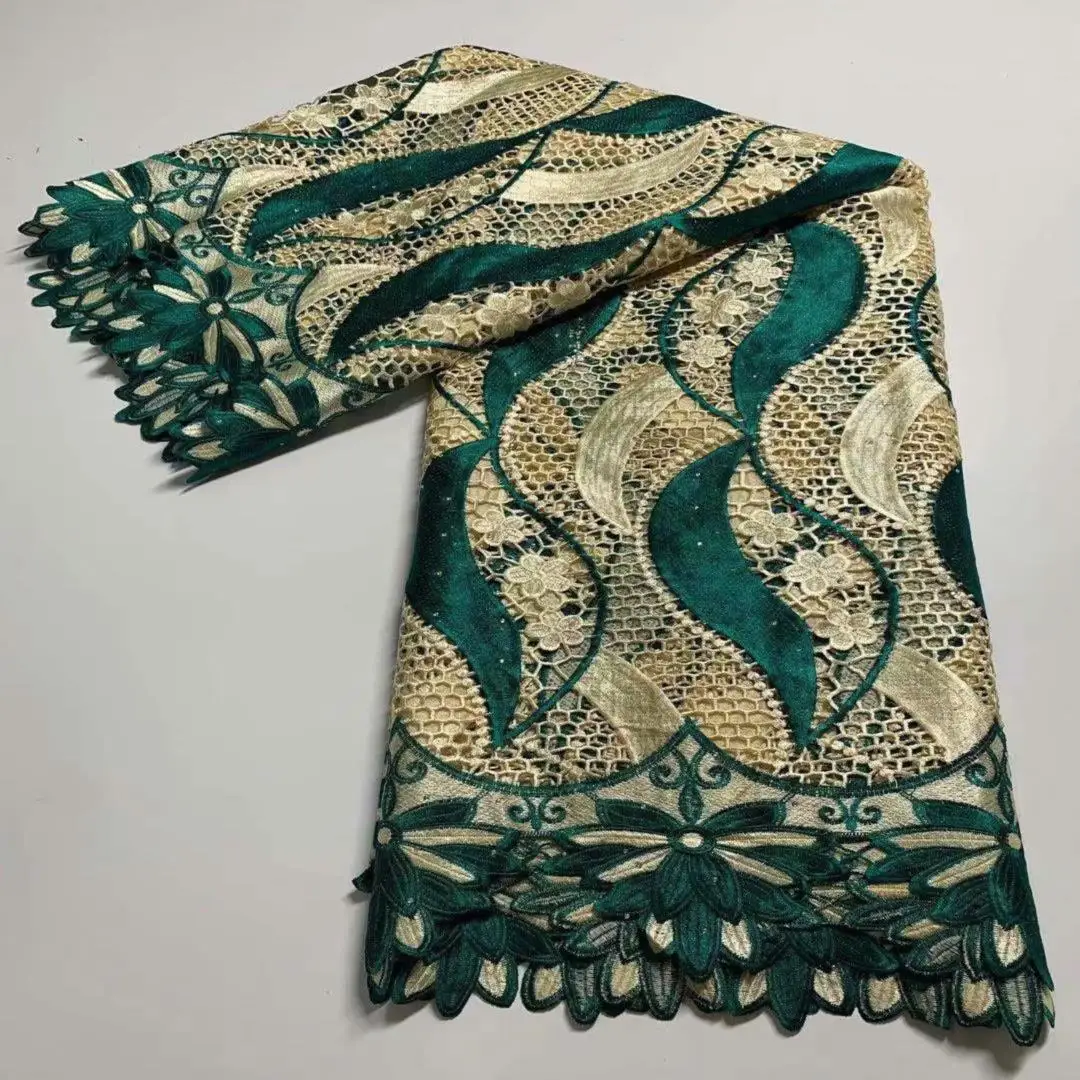 Nigerian-Bridal-Dress-Material-5Yards-Embroidery-Lace-Fabric-2021-High ...